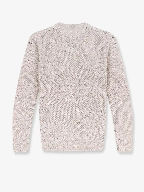 Brunello Cucinelli Mohair And Virgin Wool Blend Sweater With Allover Dazzling Detail