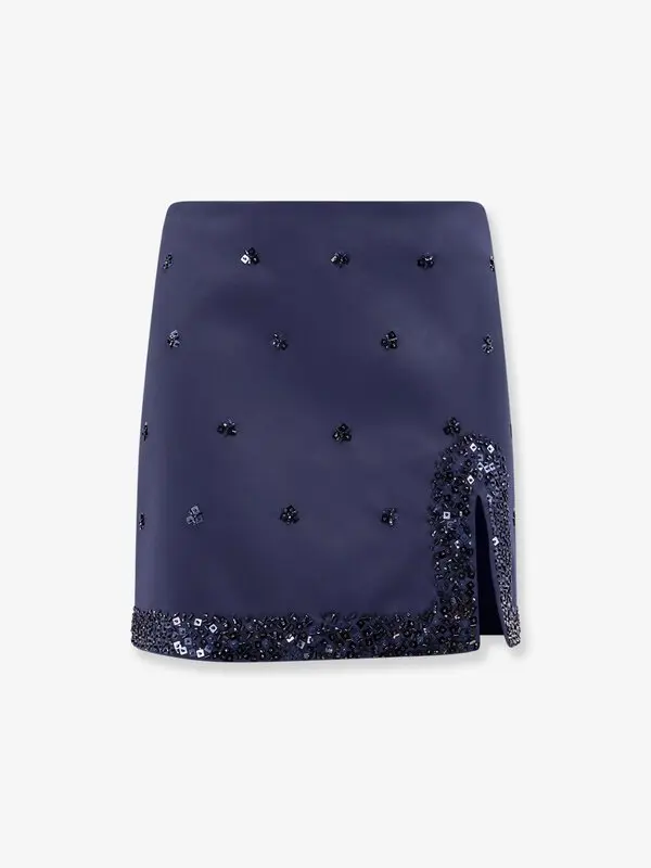 SEMICOUTURE Mini Skirt With Sequins And Rhinestones