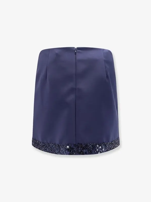 SEMICOUTURE Mini Skirt With Sequins And Rhinestones