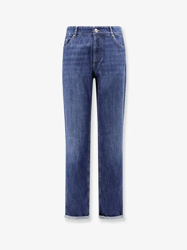Brunello Cucinelli Traditional Fit Light Denim Jeans