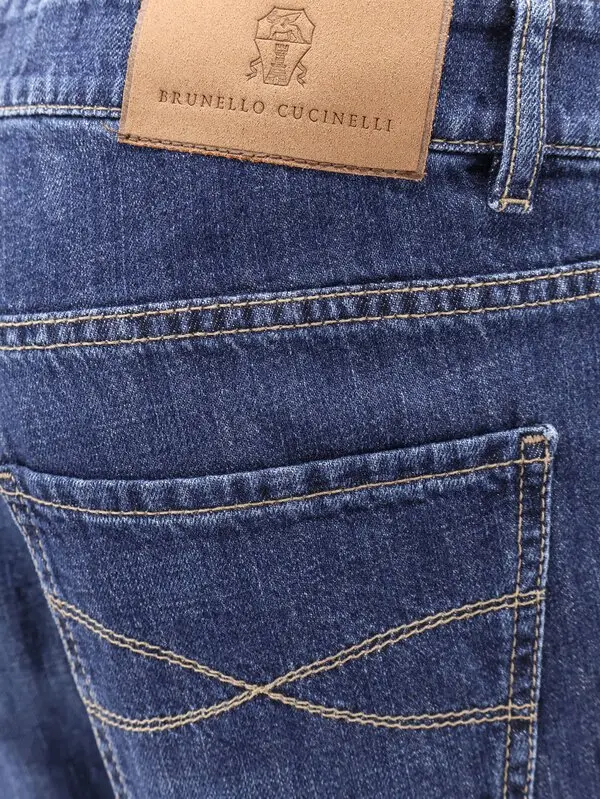 Brunello Cucinelli Traditional Fit Light Denim Jeans