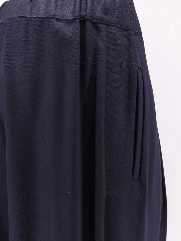SEMICOUTURE Wool Trousers With Elastic Waistband