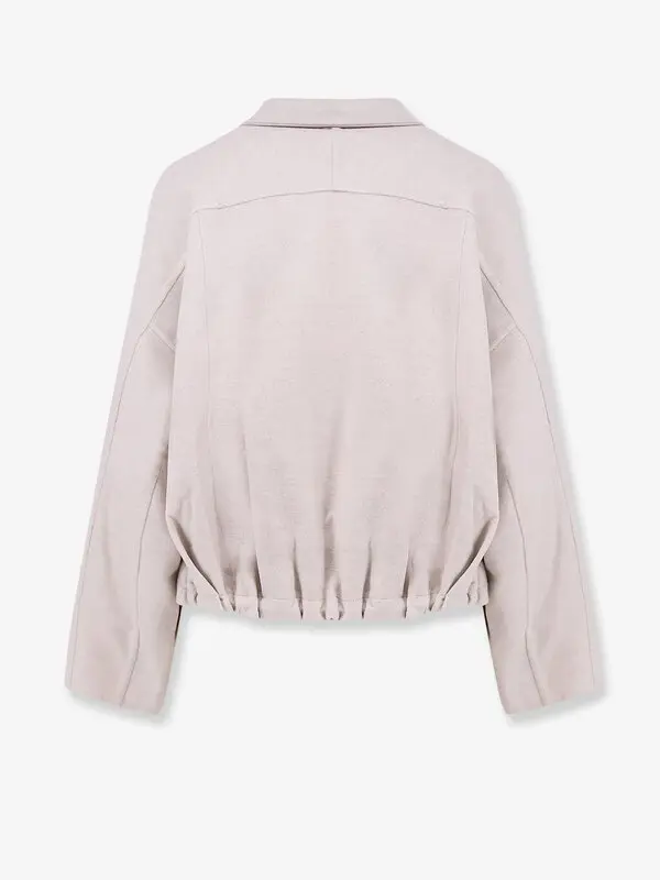 Brunello Cucinelli Virgin Wool Bomber With Drawstring