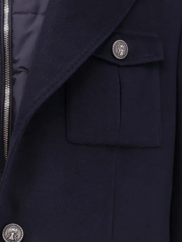 Brunello Cucinelli Virgin Wool Jacket With Internal Padded Vest