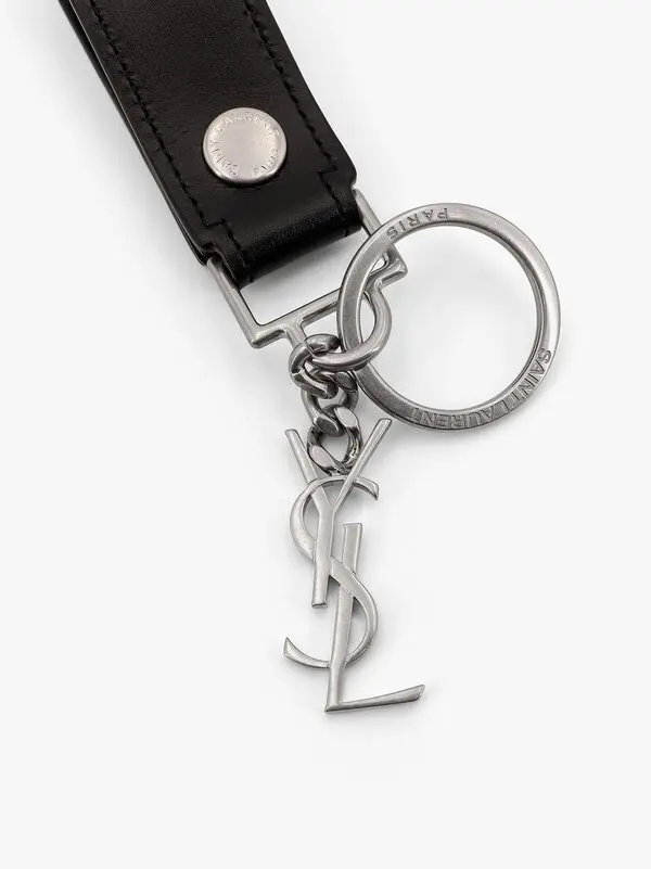 Saint Laurent Cassandre Leather Key Ring
