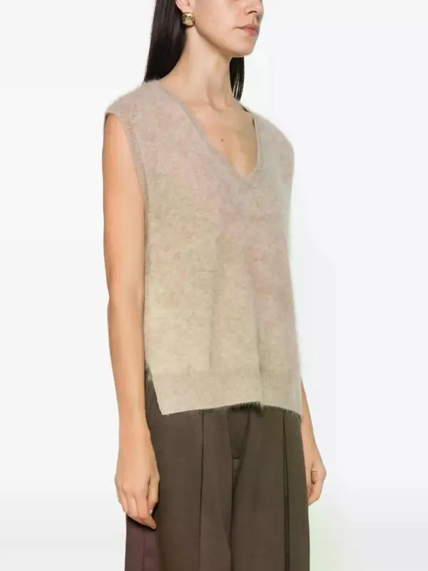 ABSOLUT CASHMERE Marilou V-neck Cashmere Vest - Neutrals