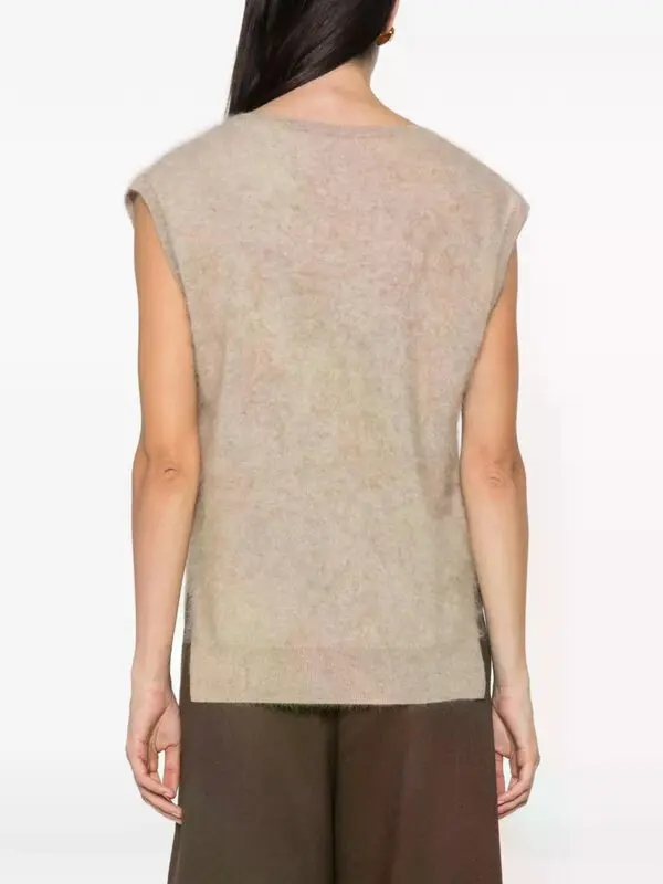 ABSOLUT CASHMERE Marilou V-neck Cashmere Vest - Neutrals