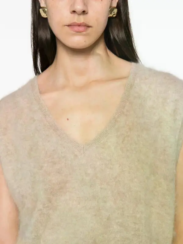 ABSOLUT CASHMERE Marilou V-neck Cashmere Vest - Neutrals