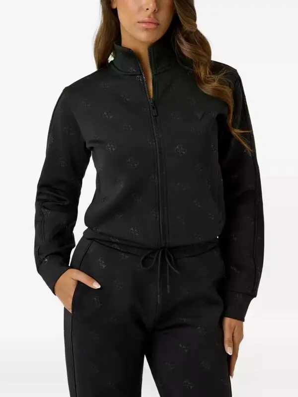 Guess Calista 4g Zip-up Sweatshirt - Black