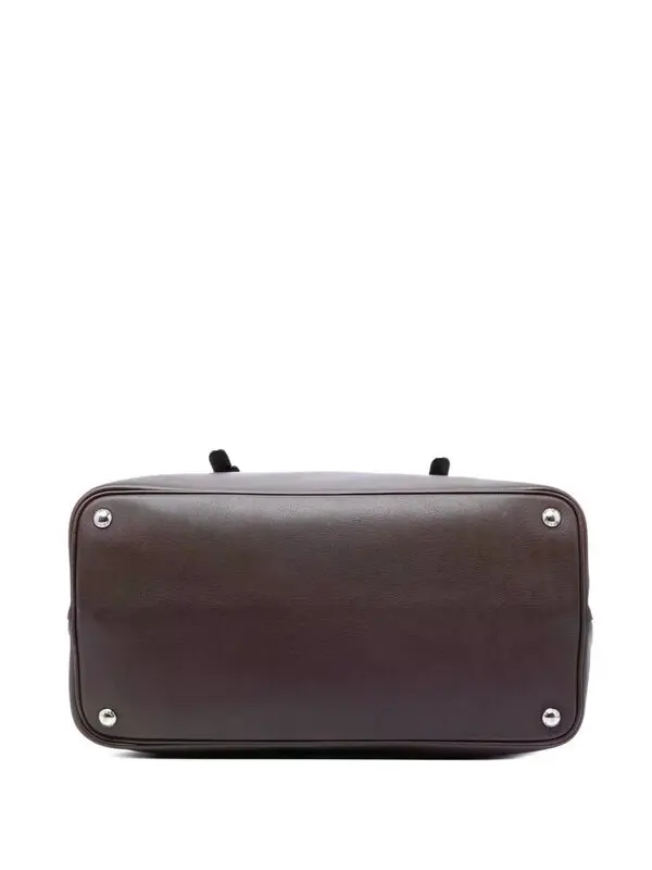 Prada 2000-2013 Large Bicolor City Calf Double Flap Satchel