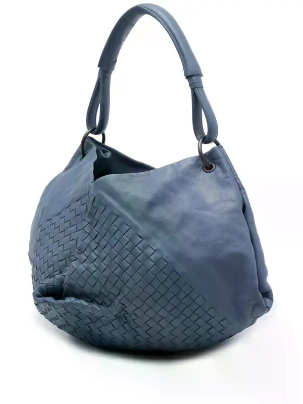 Bottega Veneta 2012-2026 Nappa Intrecciato Aquilone Fortune Cookie Hobo Bag - Blue