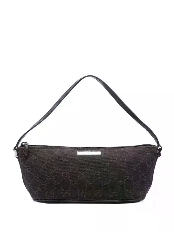 Gucci 2000-2015 Gg Denim Boat Shoulder Bag - Brown