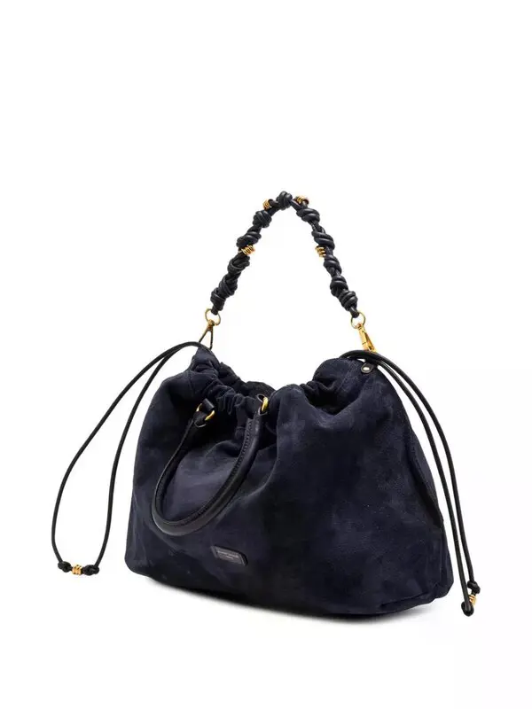 GIANNI CHIARINI Large Morgana Braided-handle Drawstring Shoulder Bag - Blue