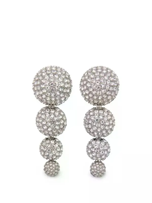 Essentiel Antwerp Kallas Crystal-embellished Drop Earrings - Silver