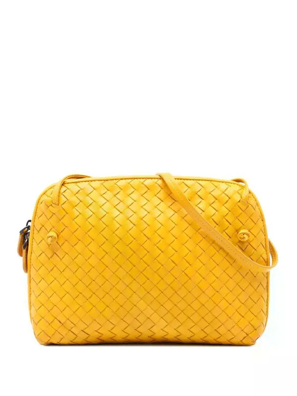 Bottega Veneta 2012-2026 Nappa Intrecciato Nodini Crossbody Bag - Yellow