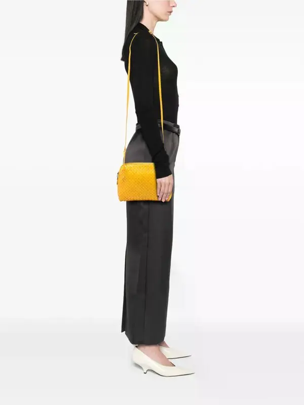 Bottega Veneta 2012-2026 Nappa Intrecciato Nodini Crossbody Bag - Yellow