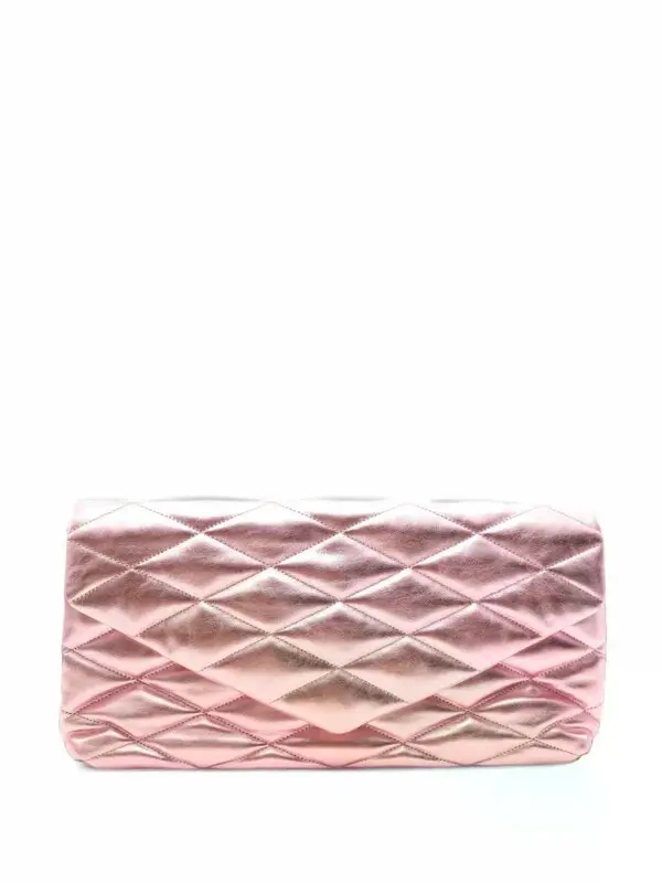 Saint Laurent 2010s Quilted Leather Clutch Bag