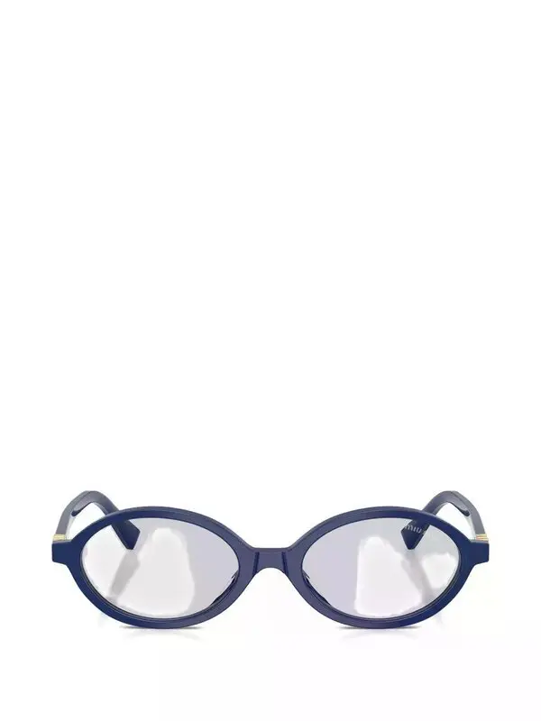 Miu Miu Oval-frame Sunglasses - Blue