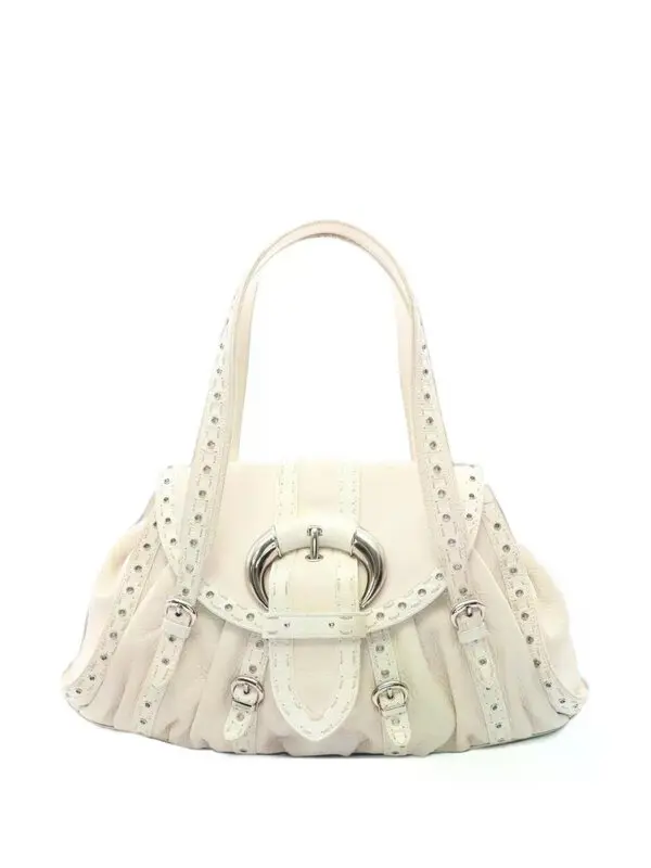 Dior 2000s Savane Chic Leather Tote Bag