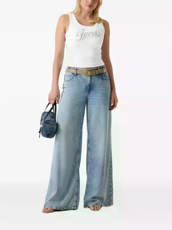 Guess Embroidered Logo Tank Top - White