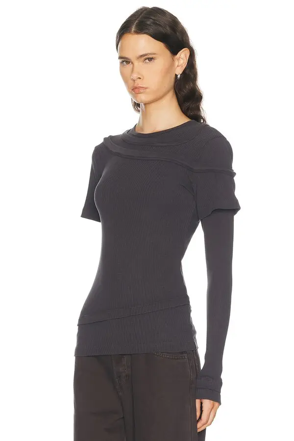 AGOLDE Harlon Top In Grey