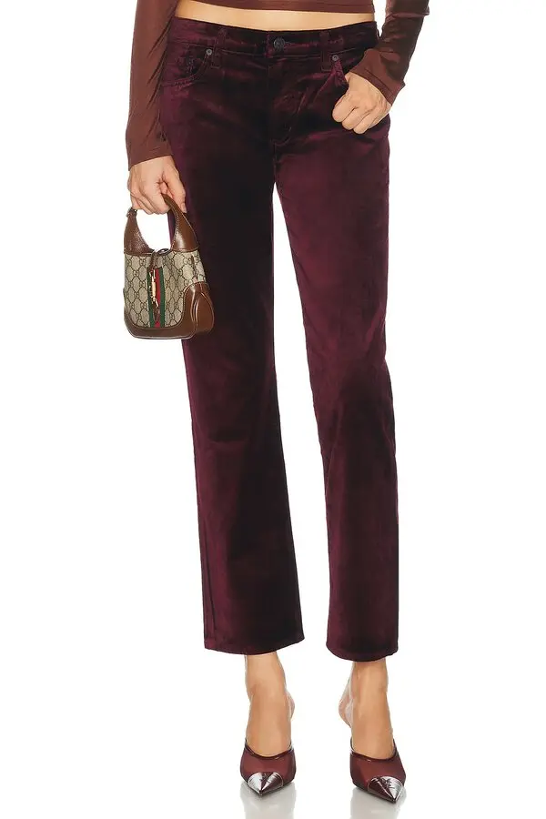Citizens Of Humanity Anissa Straight Leg Pant In Burgundy - Chambord