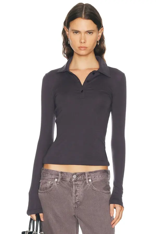 AGOLDE Amos Polo In Grey