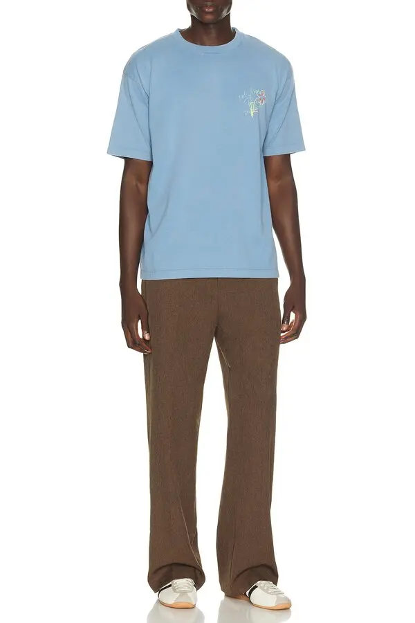 Drole De Monsieur Esquisse Slogan Tee Shirt In Blue