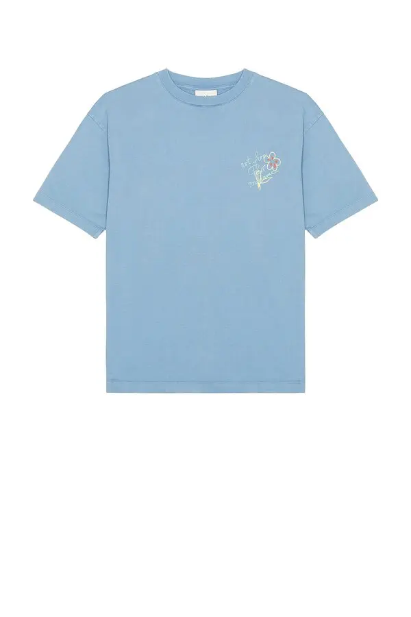 Drole De Monsieur Esquisse Slogan Tee Shirt In Blue