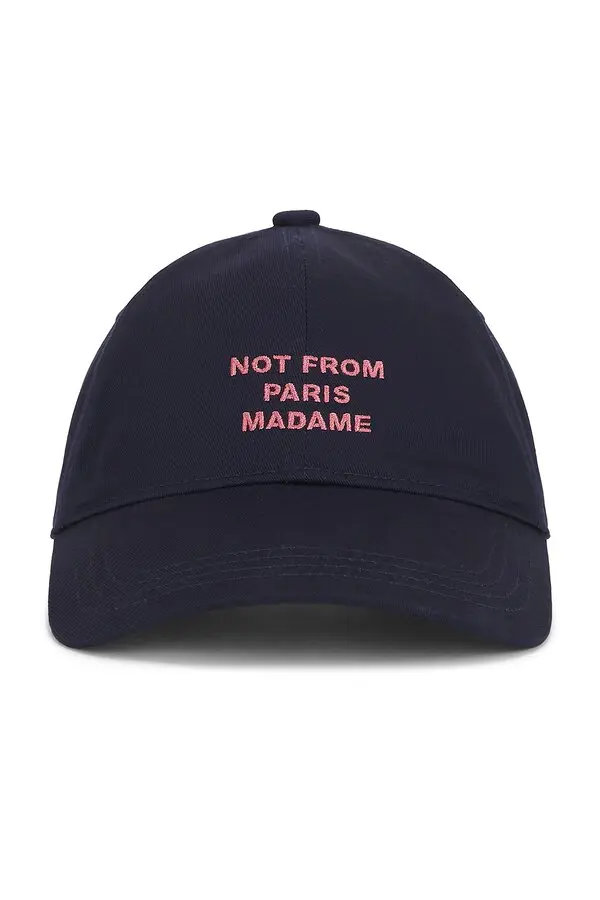 Drole De Monsieur Slogan Cap In Black