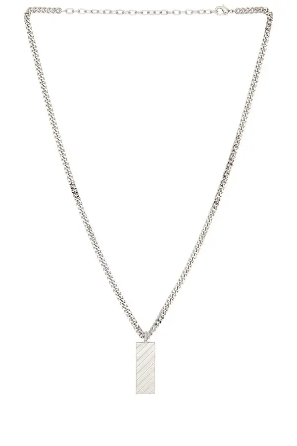 Off-White Diag Necklace In Metallic