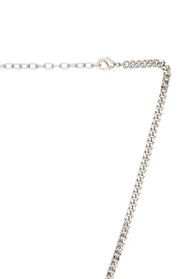 Off-White Diag Necklace In Metallic