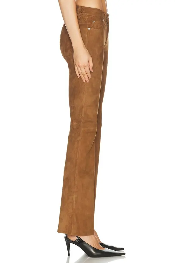 FRAME The Suede Rodeo Pant In Brown