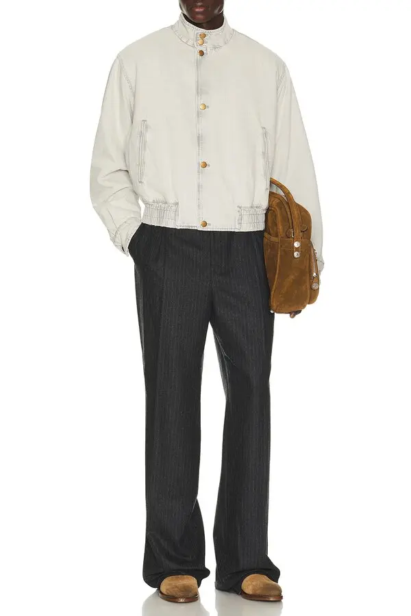 JIL SANDER Denim Blouson 4 Treated In White