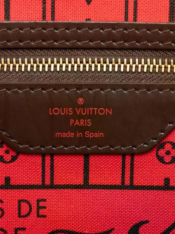 LOUIS VUITTON 2012 Damier Ebene Neverfull Mm Tote Bag