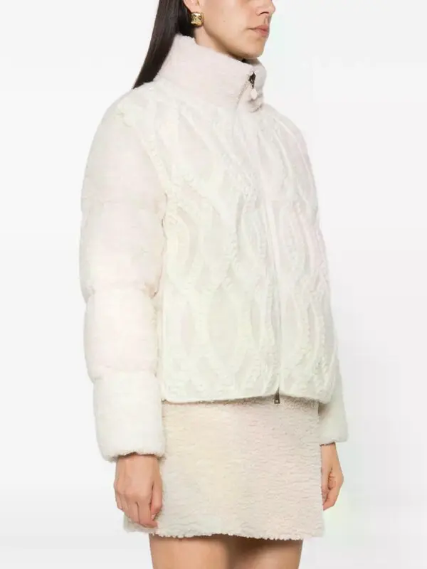 Moncler Nitidule Cable-knit Padded Jacket