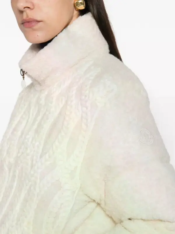 Moncler Nitidule Cable-knit Padded Jacket