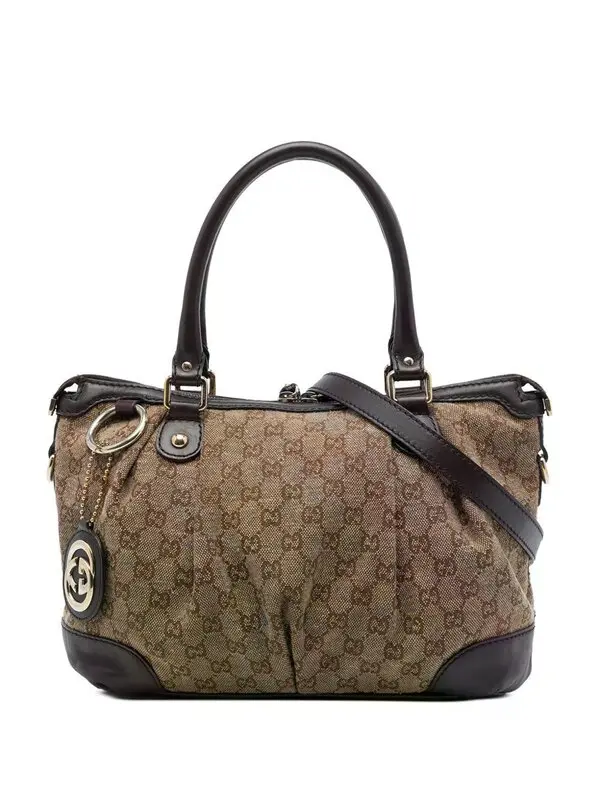 Gucci 2016-2026 Gg Canvas Sukey Satchel - Neutrals