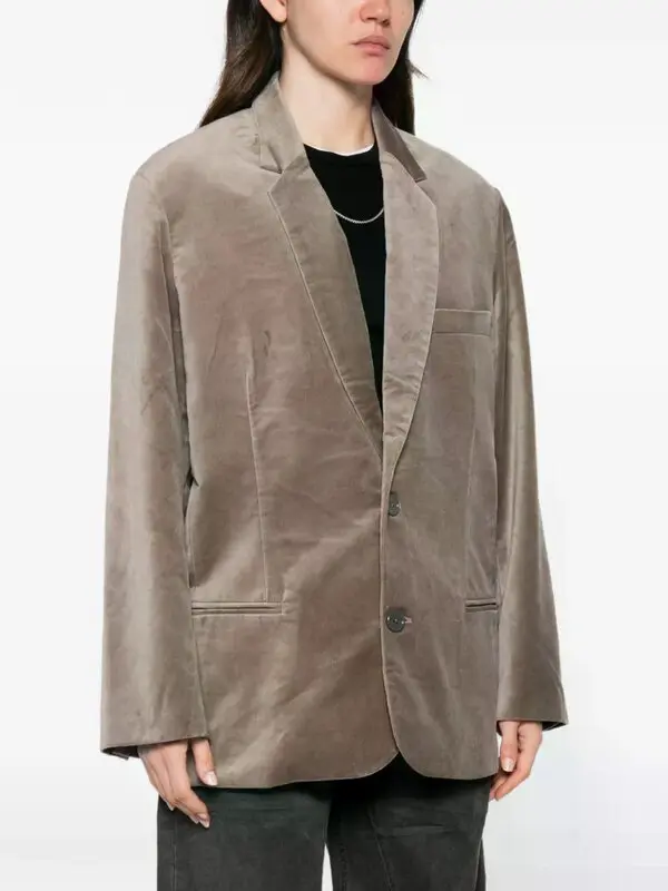 6397 Velvet Single-breasted Blazer