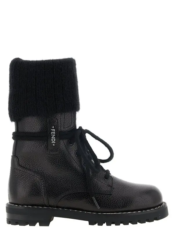 Fendi Commando' Ankle Boots - Black