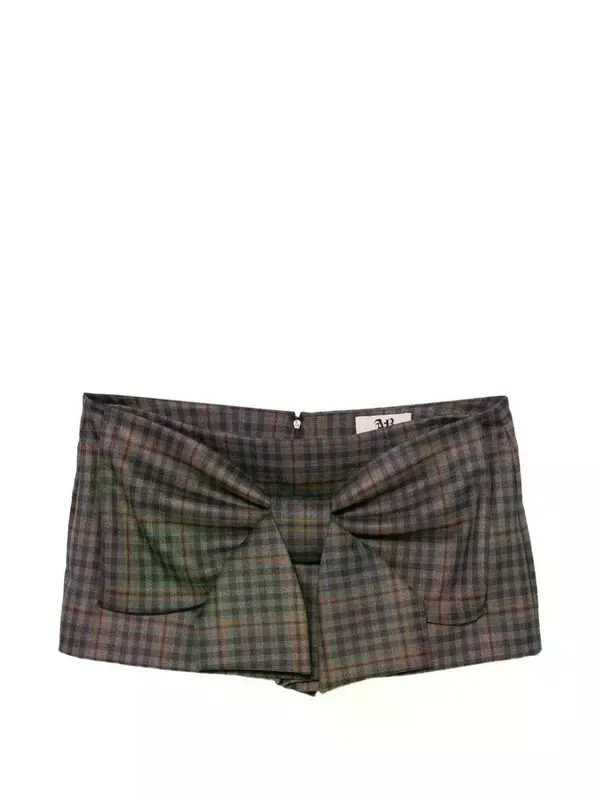 ANIYE BY Check Bow-detail Shorts
