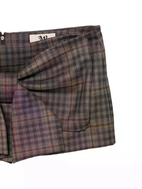 ANIYE BY Check Bow-detail Shorts