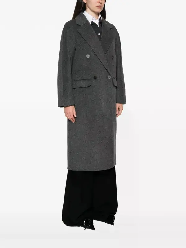 Alpha Studio Double-breasted Notched-lapel Coat