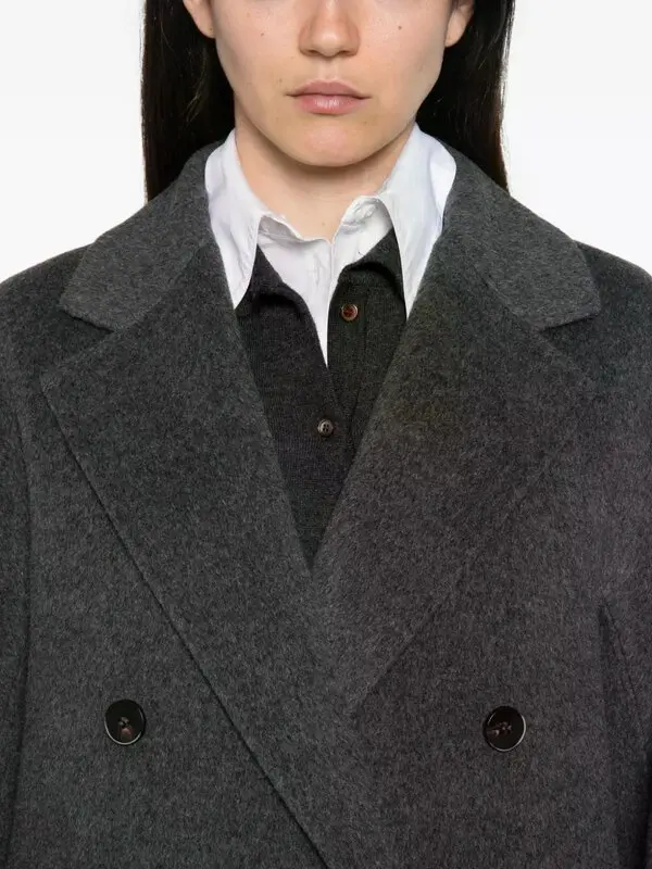 Alpha Studio Double-breasted Notched-lapel Coat