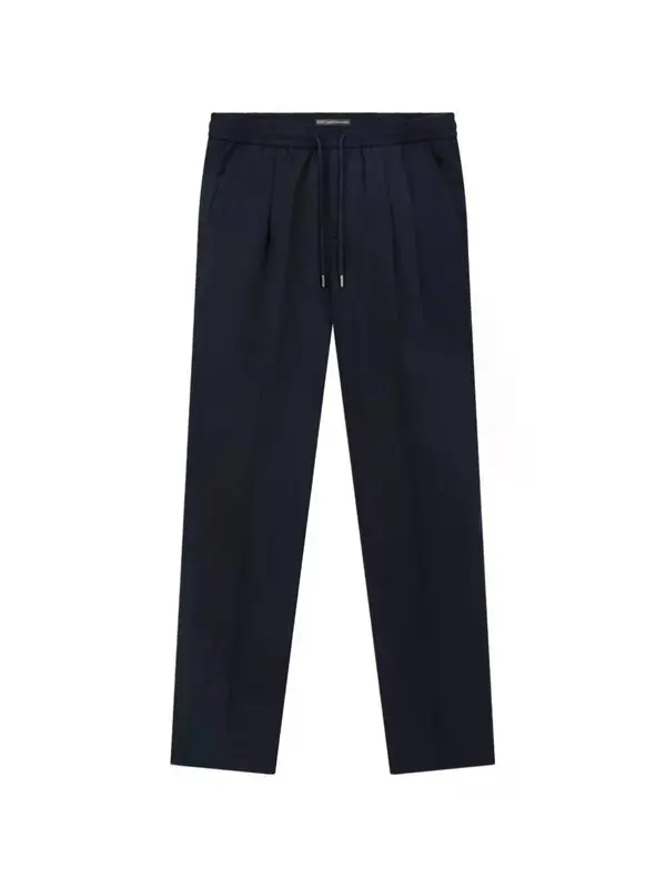 Boggi Milano City Trousers In Flannel - Blue