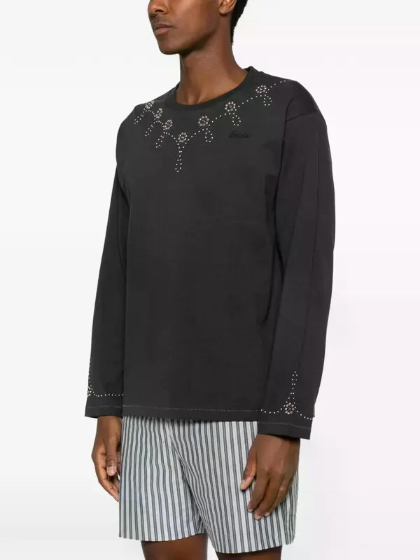 BODE Stud-embellished Long-sleeve T-shirt