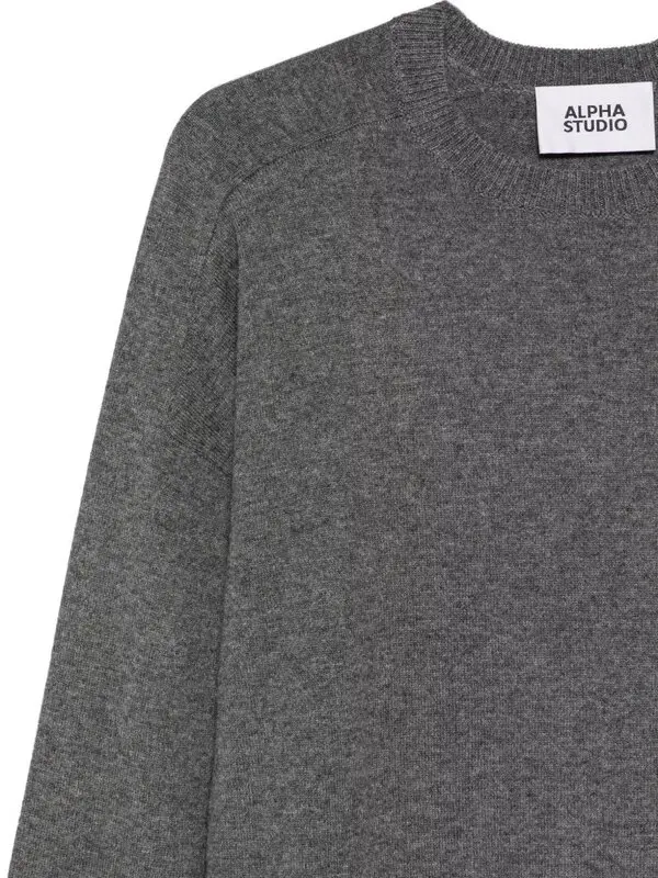 Alpha Studio Crew-neck Longline Sweater