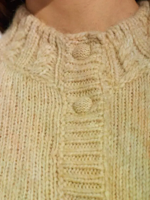 Moncler Cable-knit-detail Cardigan - Neutrals