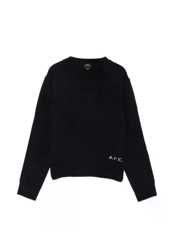 A.p.c. Anna Logo-intarsia Wool Sweater