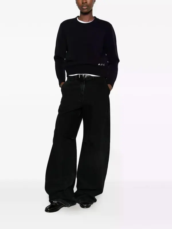 A.p.c. Anna Logo-intarsia Wool Sweater